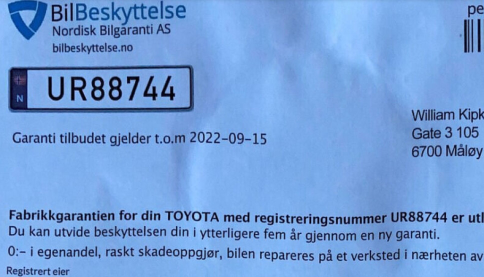 Fikk tilbud om «fabrikkgaranti» på eldre Toyota Fikk tilbud om «fabrikkgaranti» på eldre Toyota